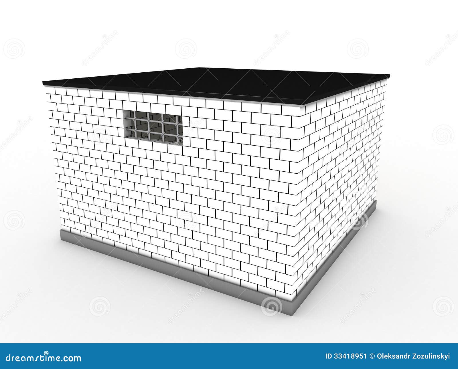 The Prison of White Bricks #1 Stock Illustration - Illustration of ...