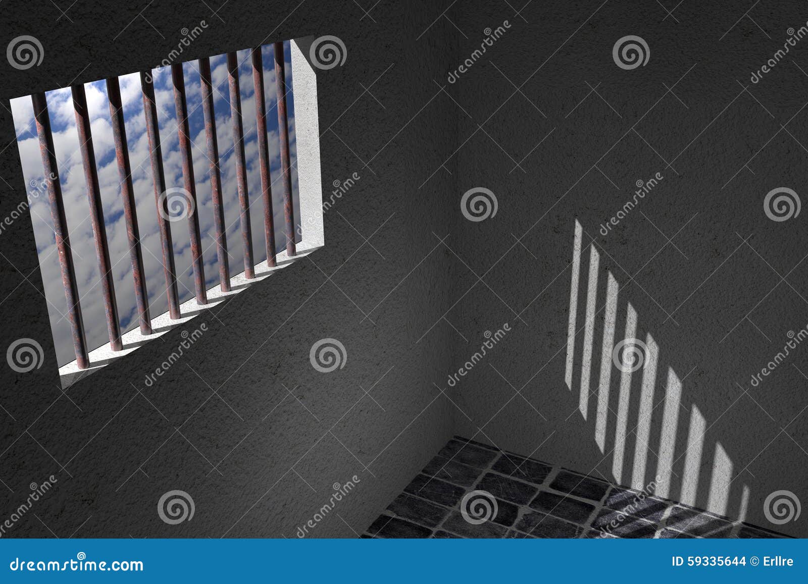 Prison window stock illustration. Illustration of concept - 59335644