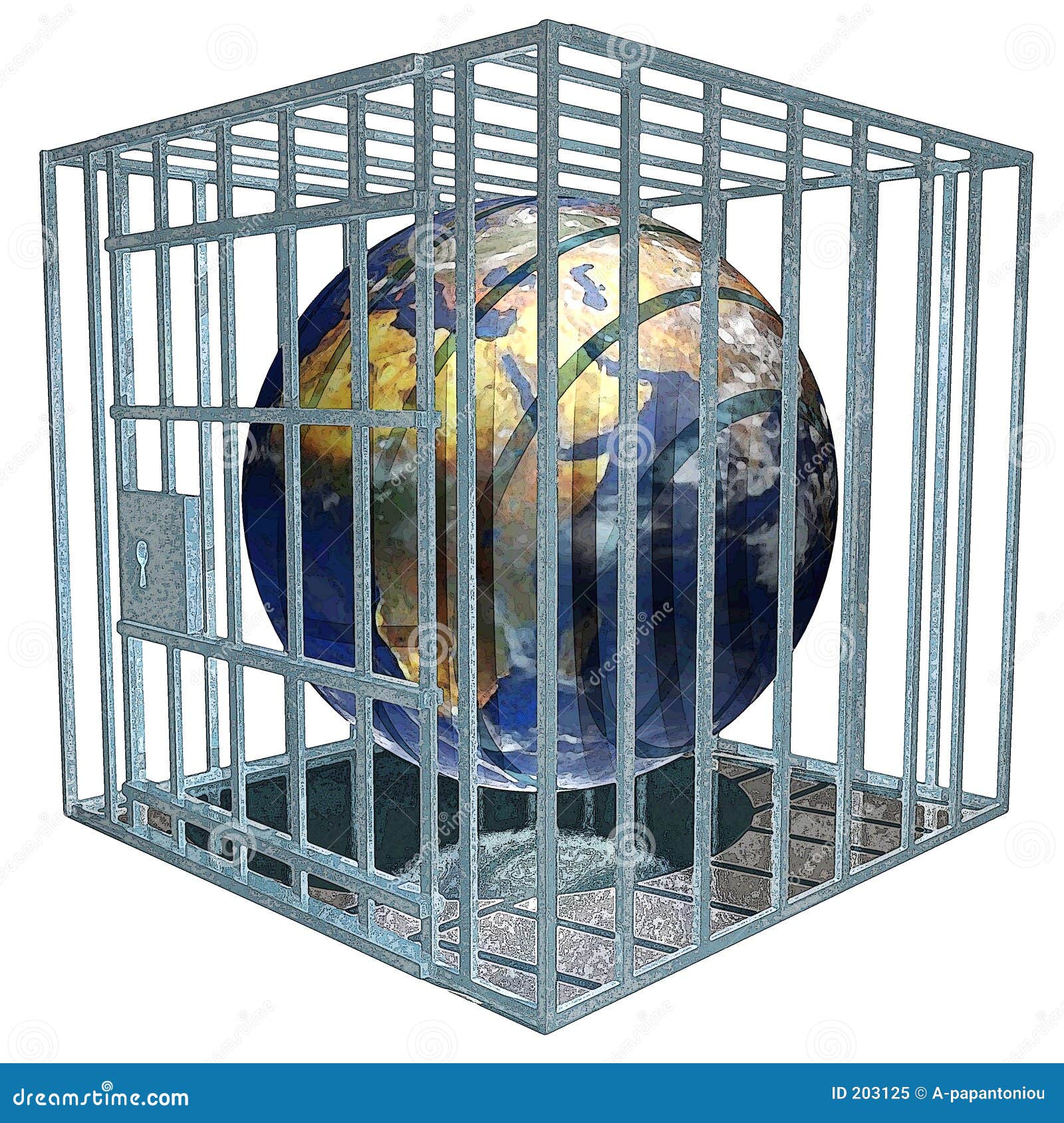 Prisoned Earth stock illustration. Illustration of captive - 203125