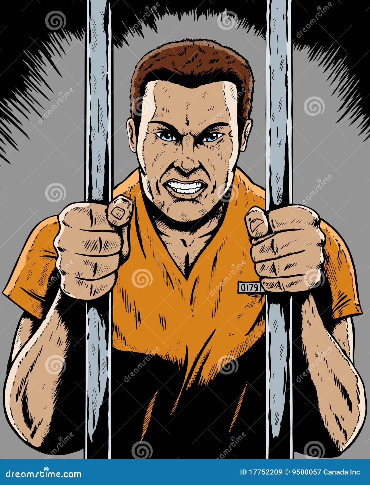 Prisoner stock vector. Illustration of criminal, prison - 17752209