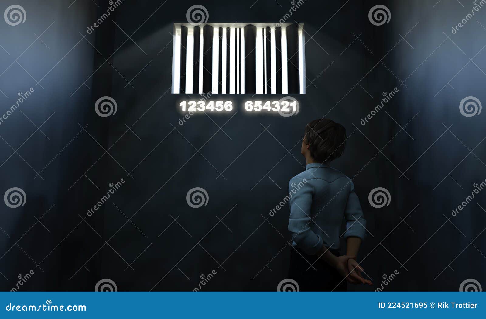 Prisoner bar code stock illustration. Illustration of small - 224521695