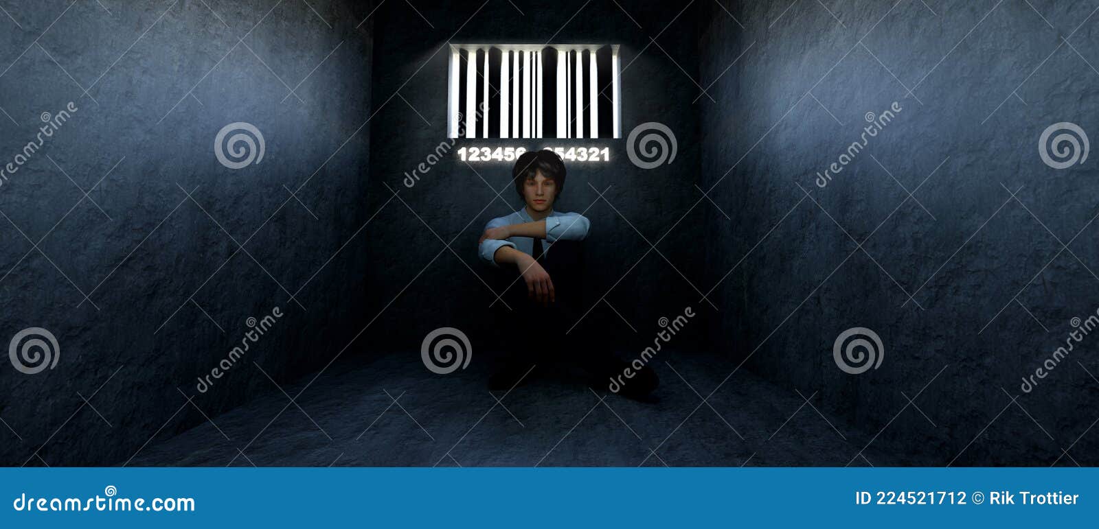 Prisoner bar code stock illustration. Illustration of prison - 224521712