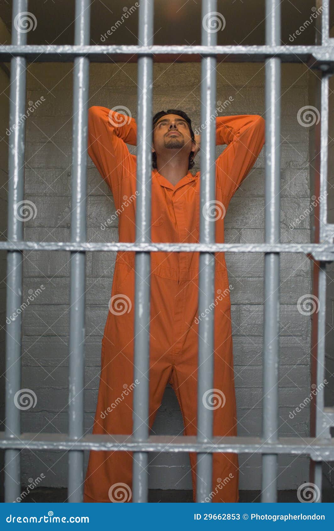 Prisoner Behind the Bars stock image. Image of imprisonment - 29662853