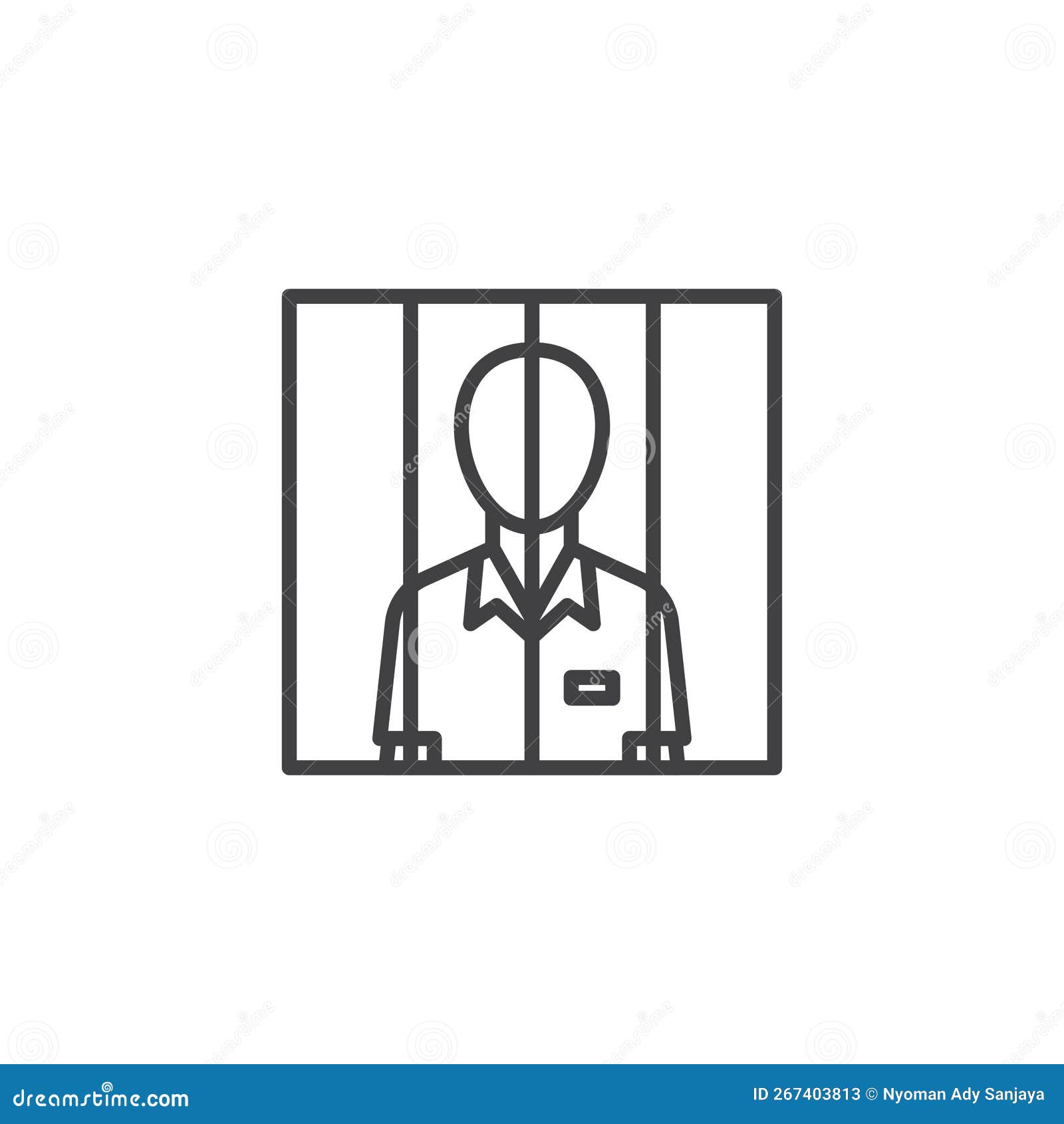 Prisoner Linear Icon. Modern Outline Prisoner Logo Concept On Wh Vector ...