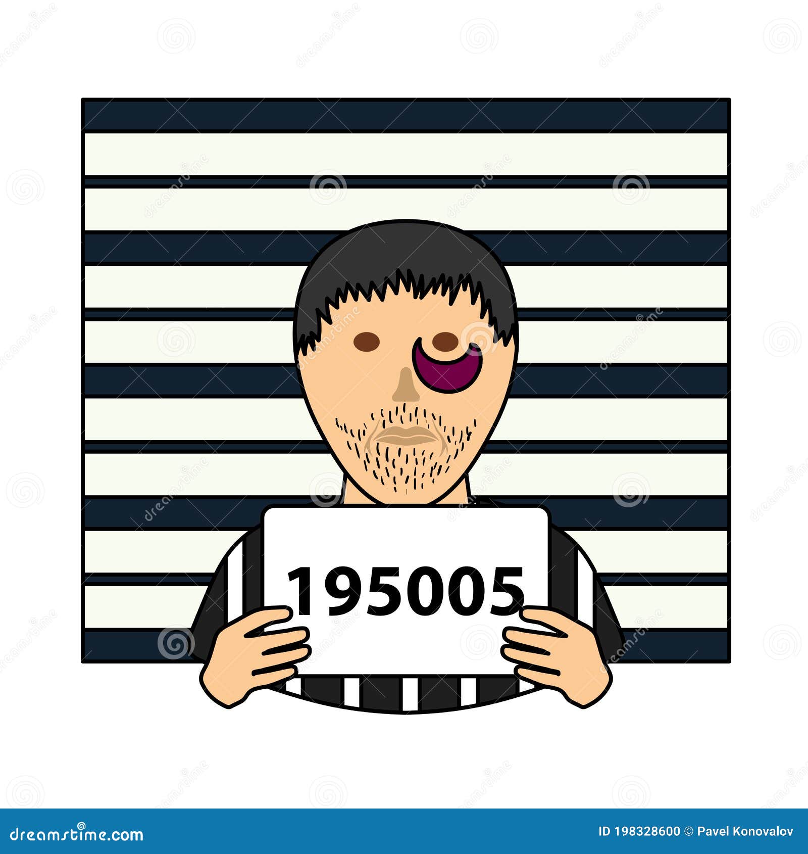 Prisoner in Front of Wall with Scale Icon Stock Vector - Illustration ...