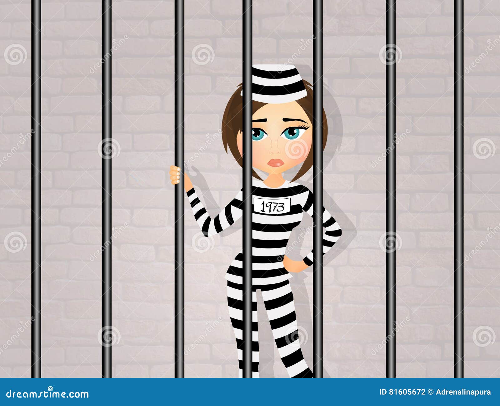 Prisoner In Hat With Number Icon, Icon Cartoon Vector Illustration ...