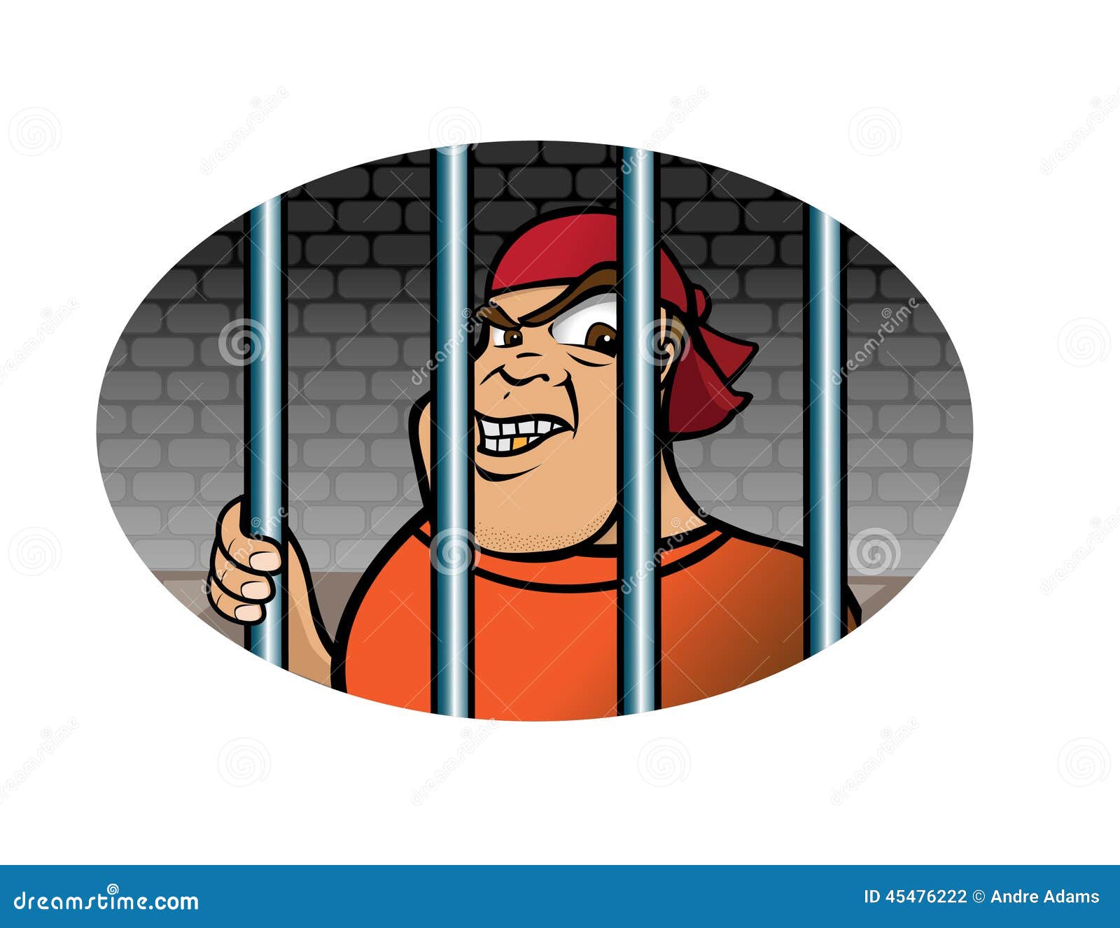 Prisoner grinning stock illustration. Illustration of cartoon - 45476222