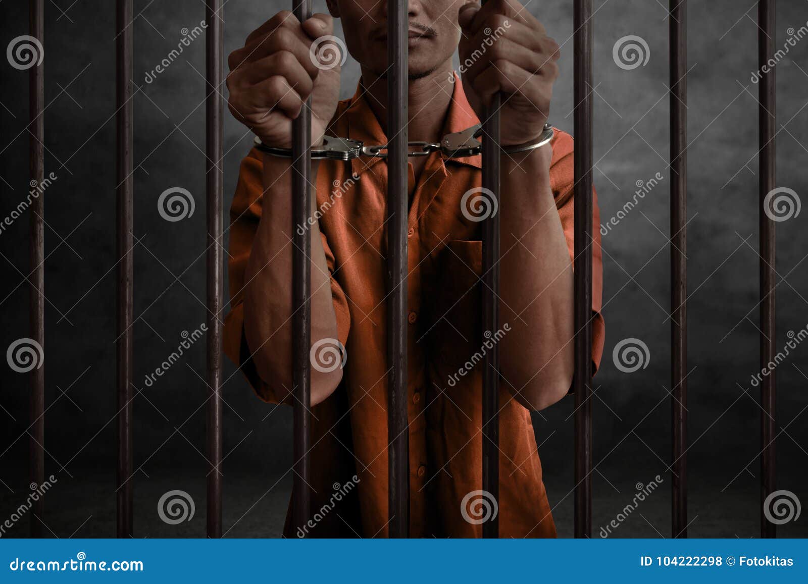 Prisoner in Handcuffs in Prison Stock Photo - Image of convict, guilty ...