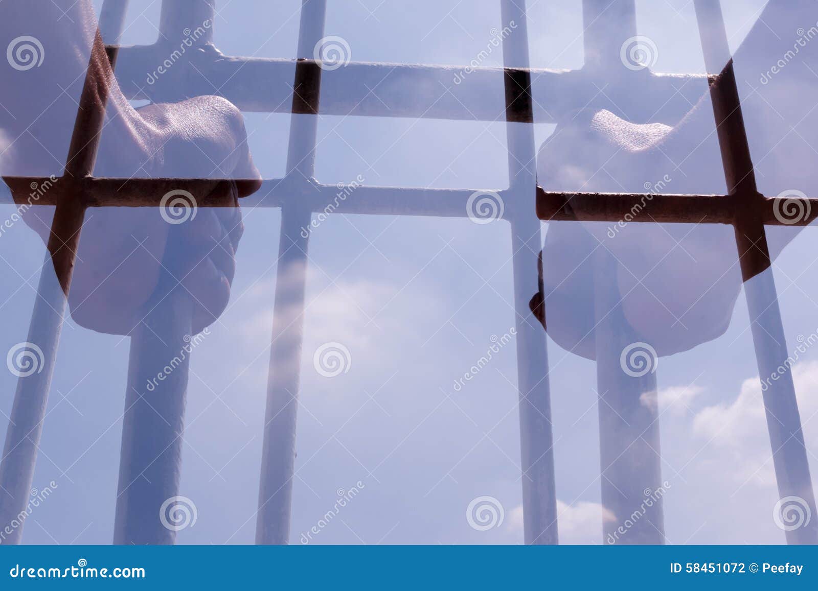 Prisoner Holding Stop Prison Overcrowding Sign In Cell, Life Conditions ...