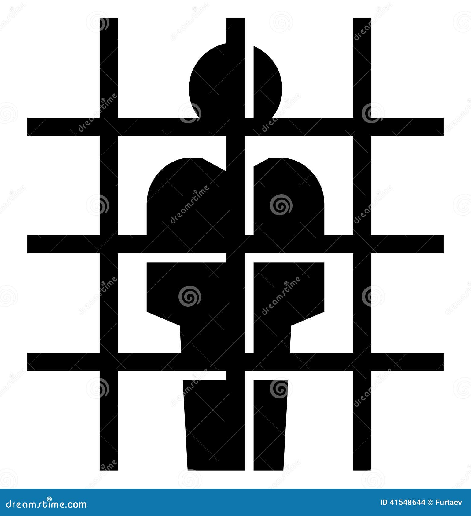 Prisoner icon stock vector. Illustration of black, jail - 41548644