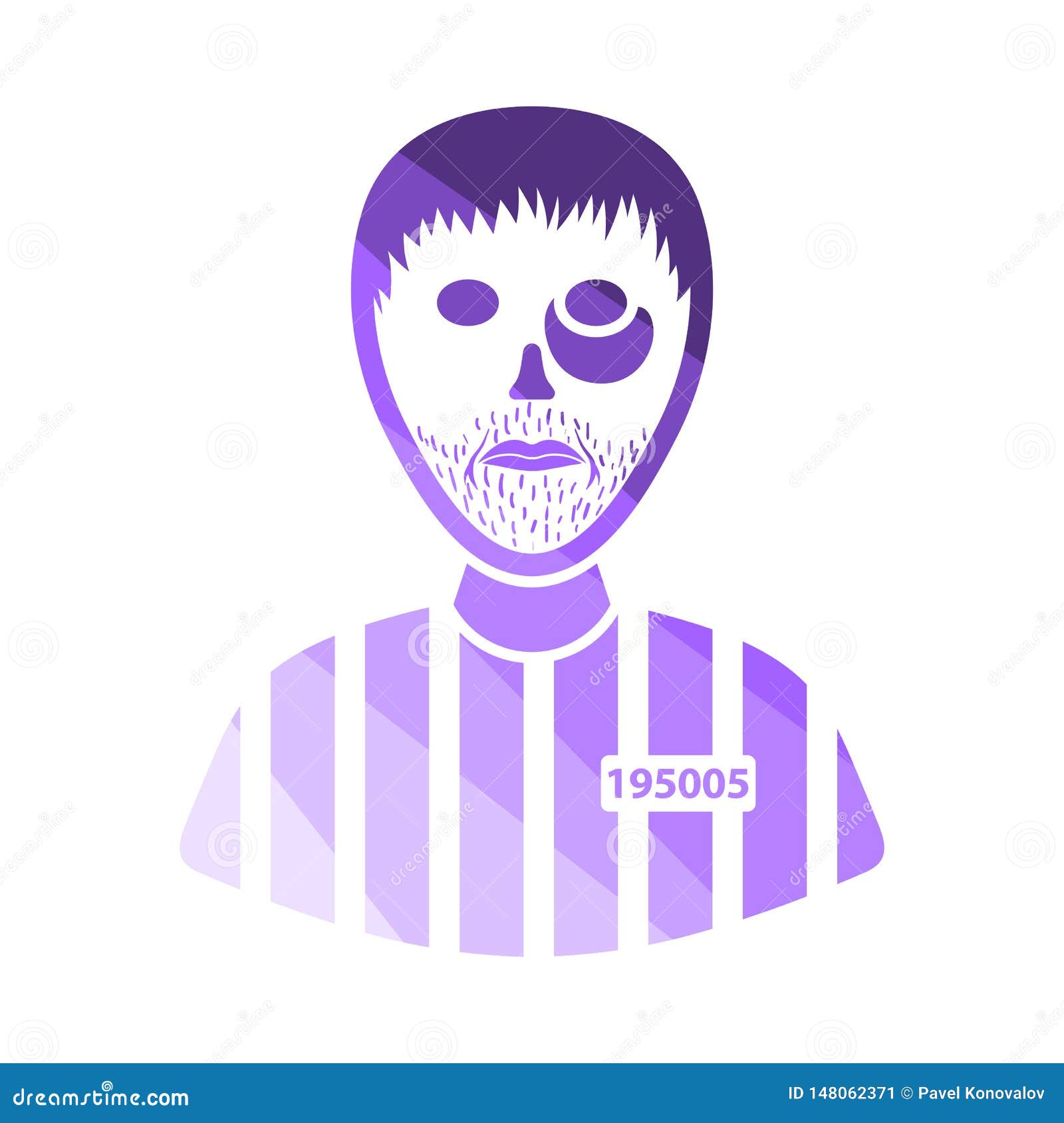 Prisoner Icon. Inmate Vector Silhouette. Behind Bars Symbol. Black ...