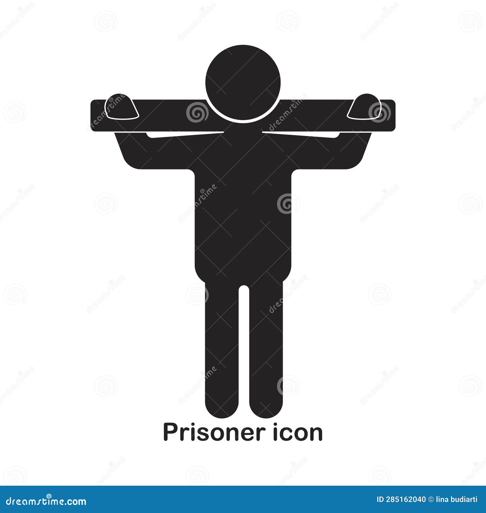 Prisoner icon stock vector. Illustration of striped - 285162040