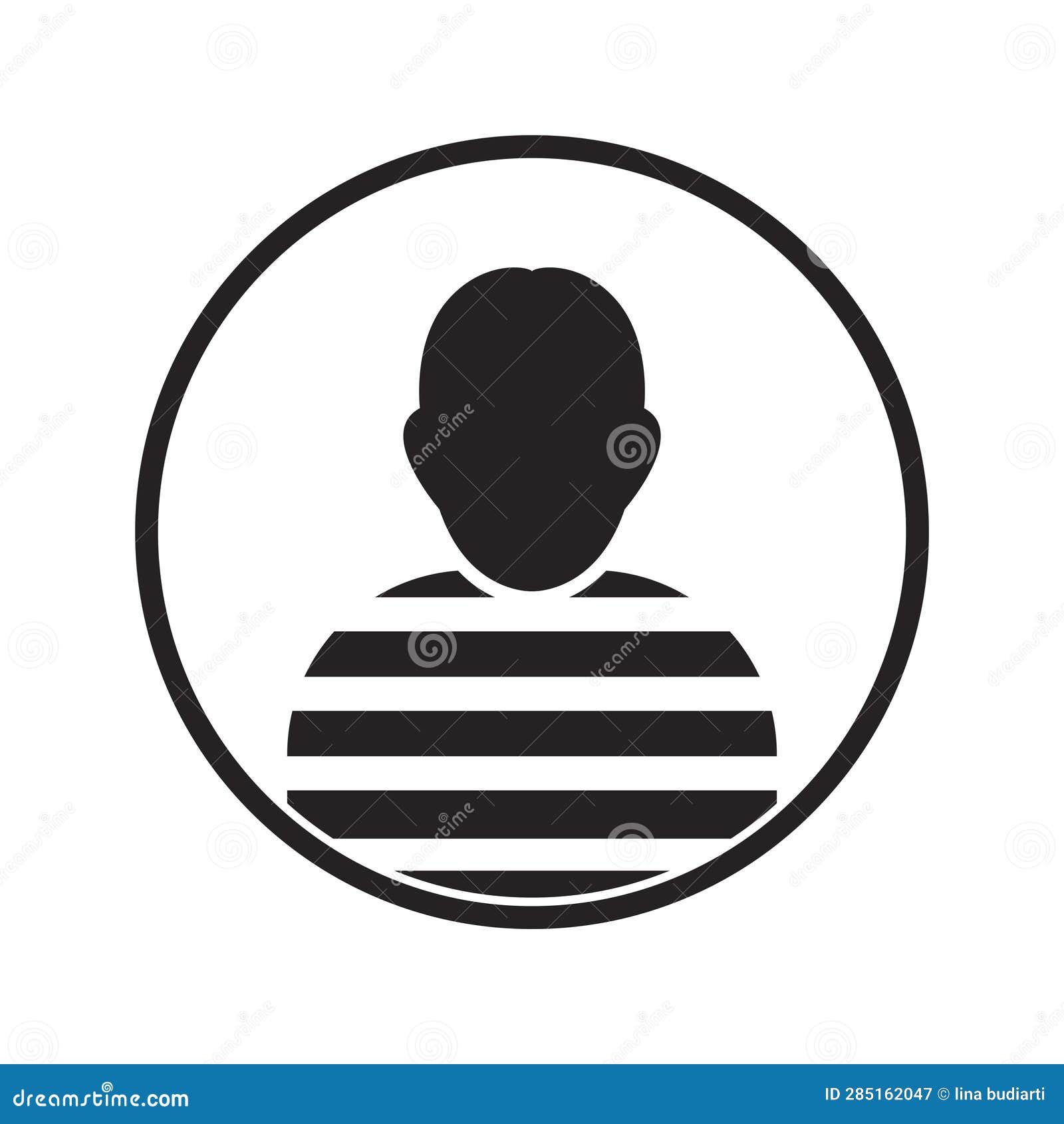 Prisoner icon stock vector. Illustration of prisoner - 285162047