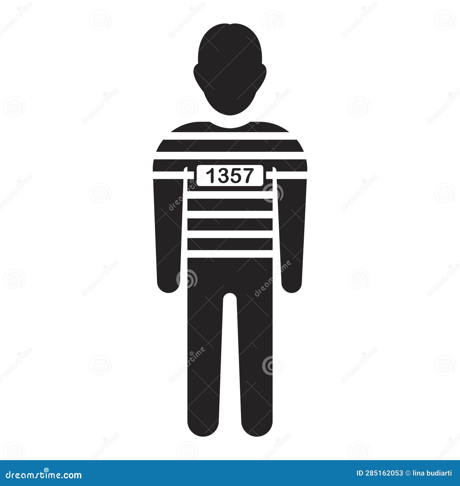Prisoner icon stock vector. Illustration of hands, chain - 285162053