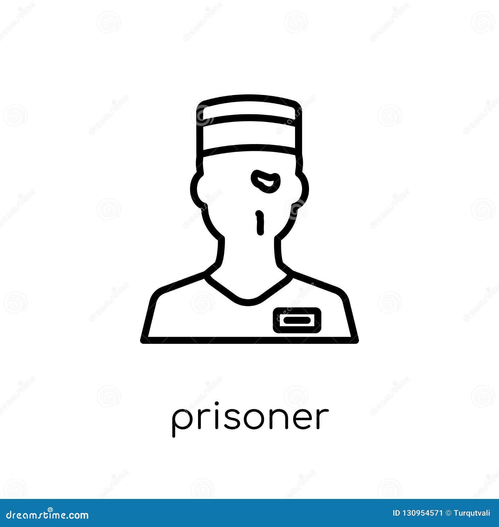 Prisoner Icon. Trendy Modern Flat Linear Vector Prisoner Icon on Stock ...
