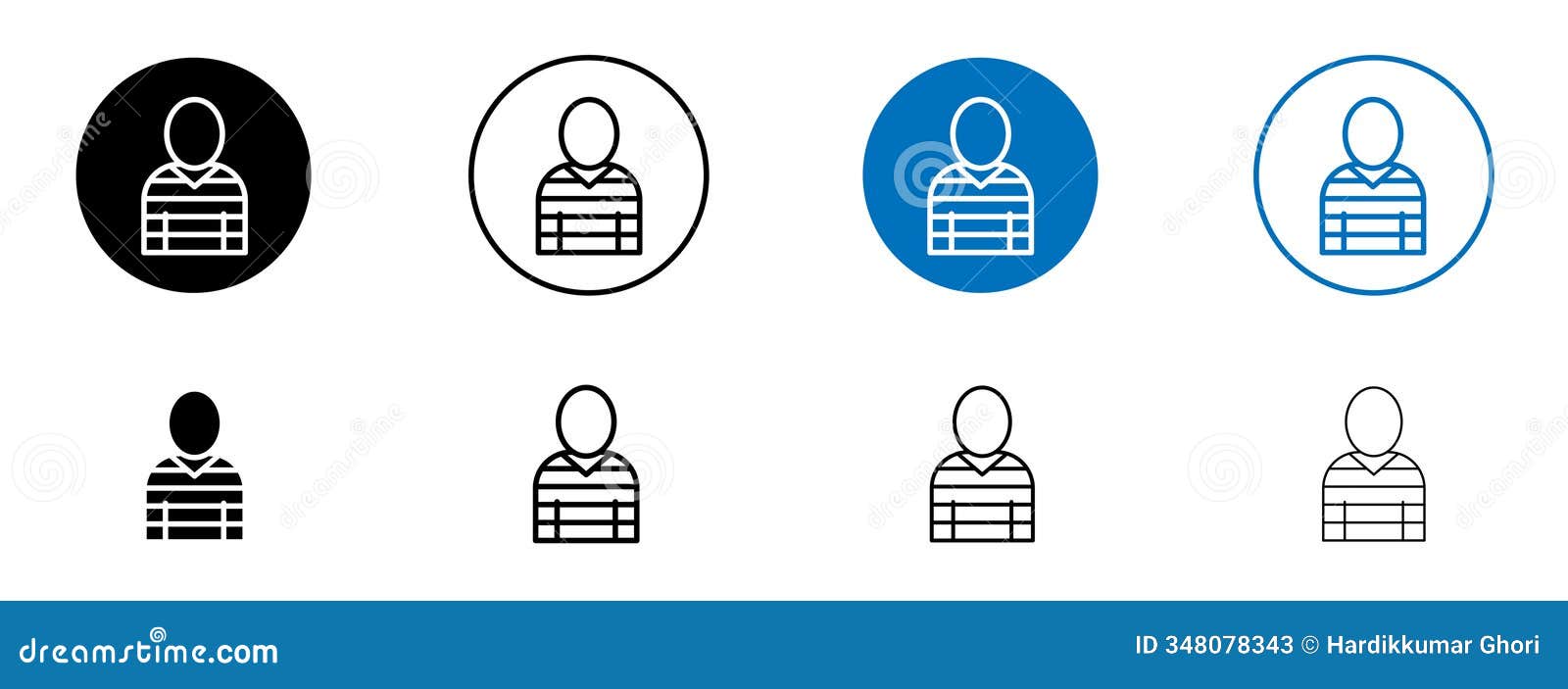 Prisoner Icon. Inmate Vector Silhouette. Behind Bars Symbol. Black ...