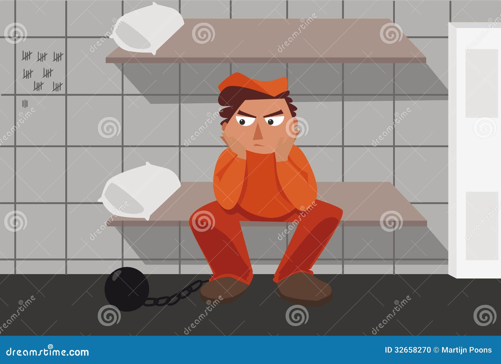 Prisoner stock illustration. Illustration of punishment - 32658270