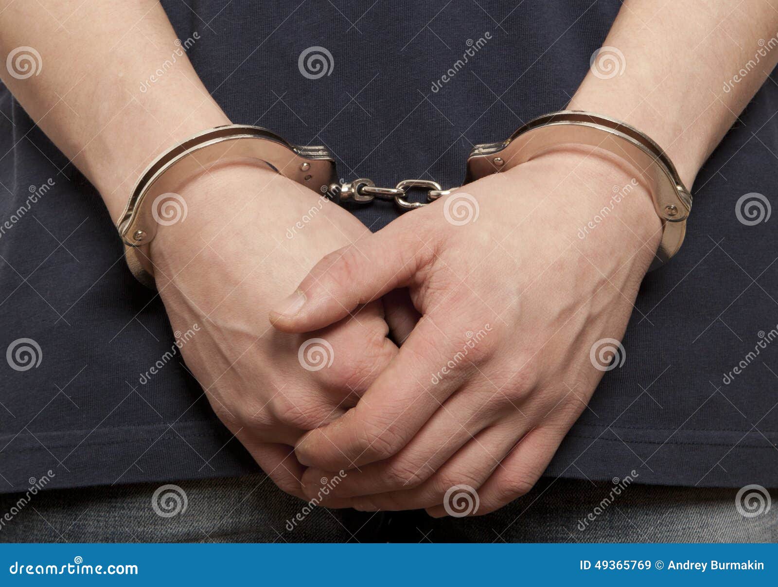 Prisoner Locked in Handcuffs Stock Image - Image of detention, jail ...