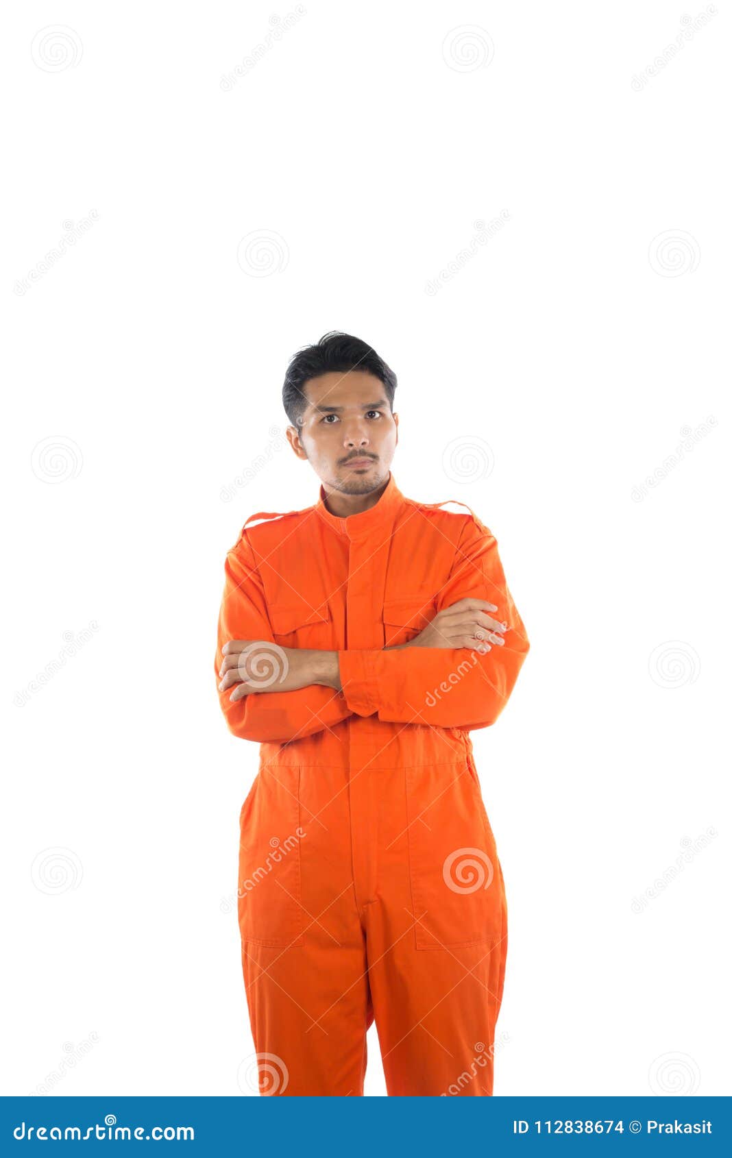 Prisoner Man Isolated on White Background. Stock Photo - Image of ...