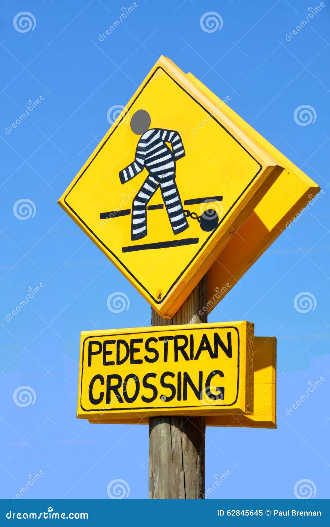 Prisoner Pedestrian Crossing Sign Stock Image - Image of blue, crossing ...