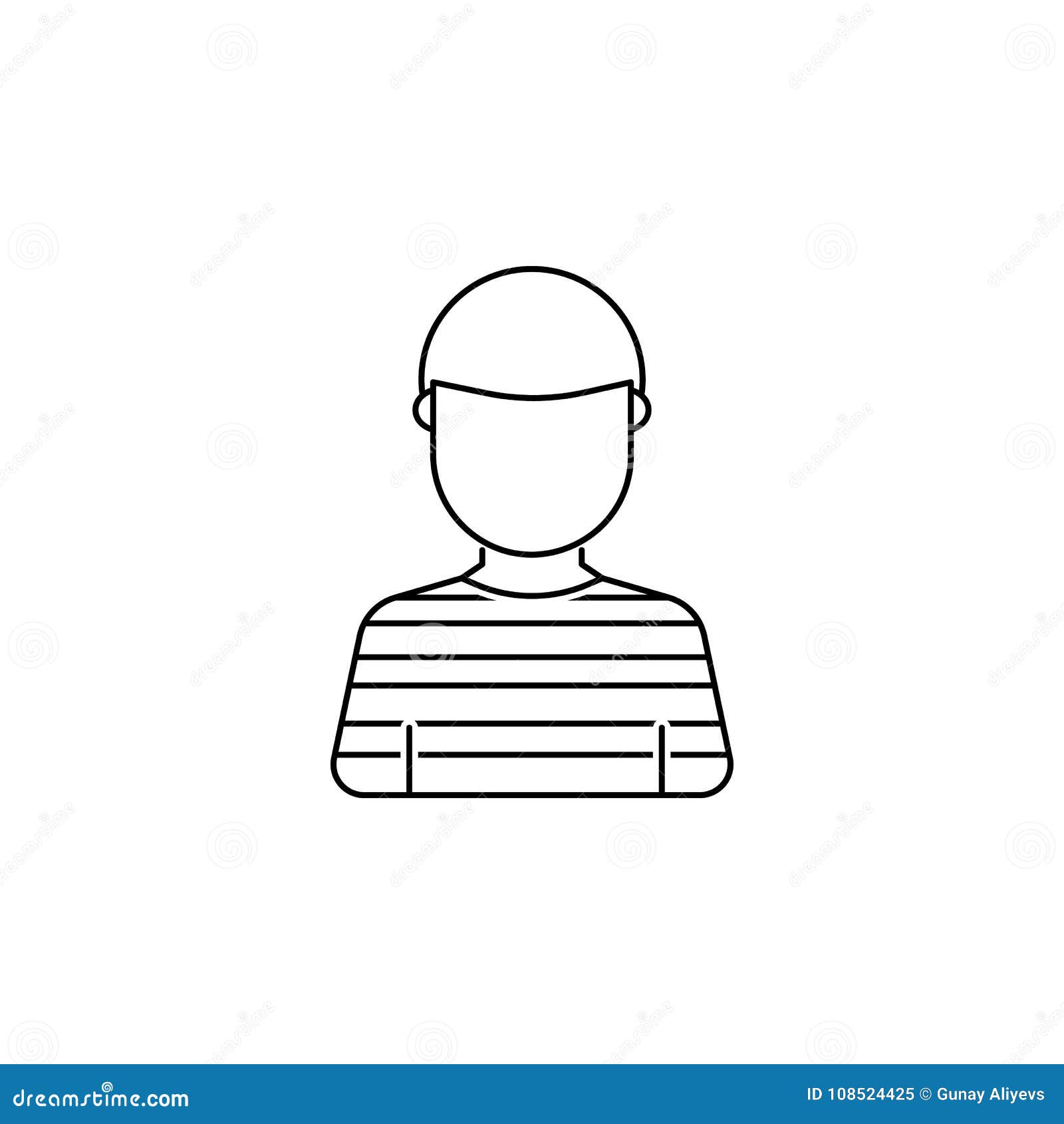 Prisoner In The Prison Avatar Icon Stock Image | CartoonDealer.com ...