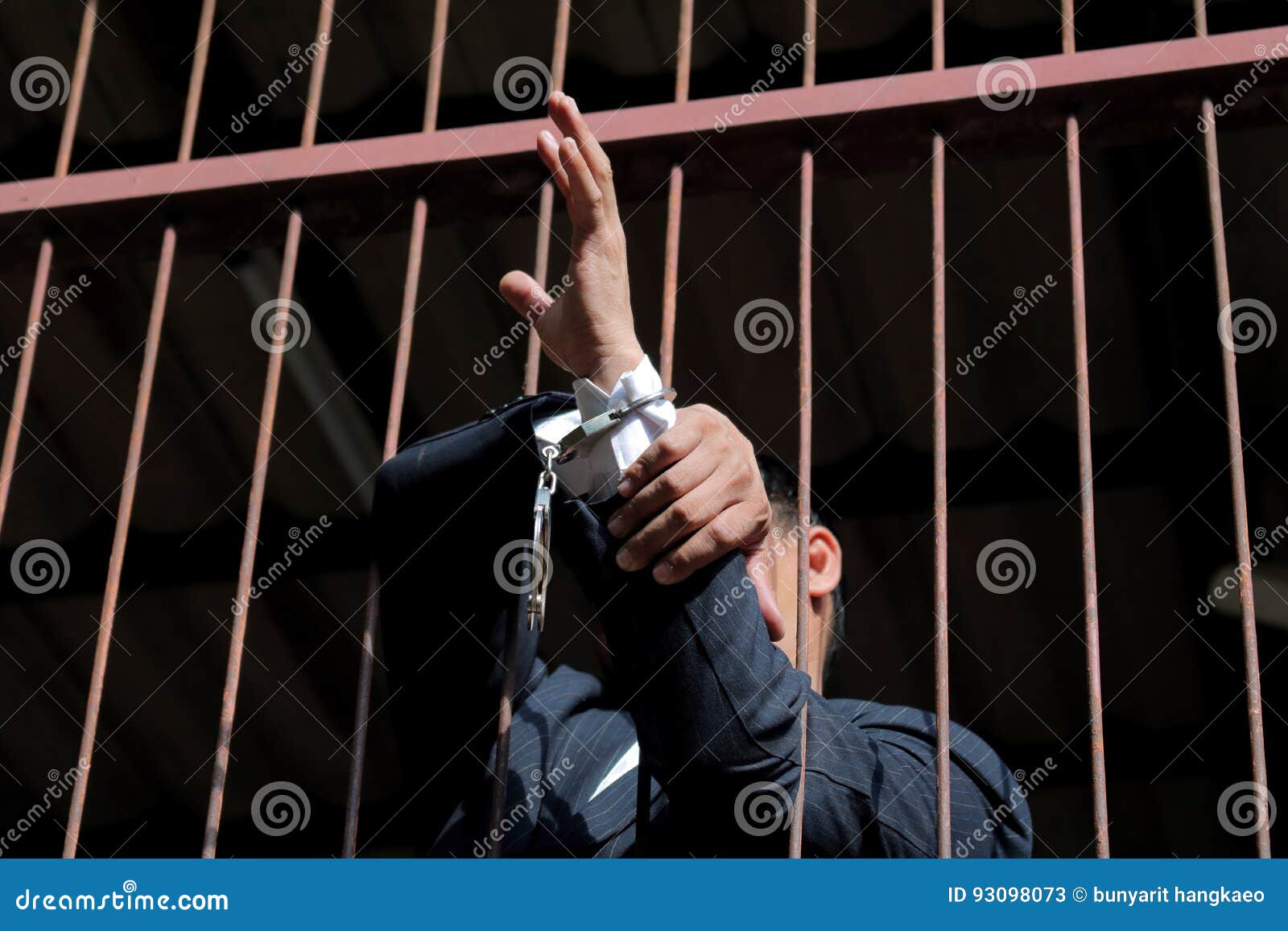 Prisoner in prison stock image. Image of jail, death - 93098073