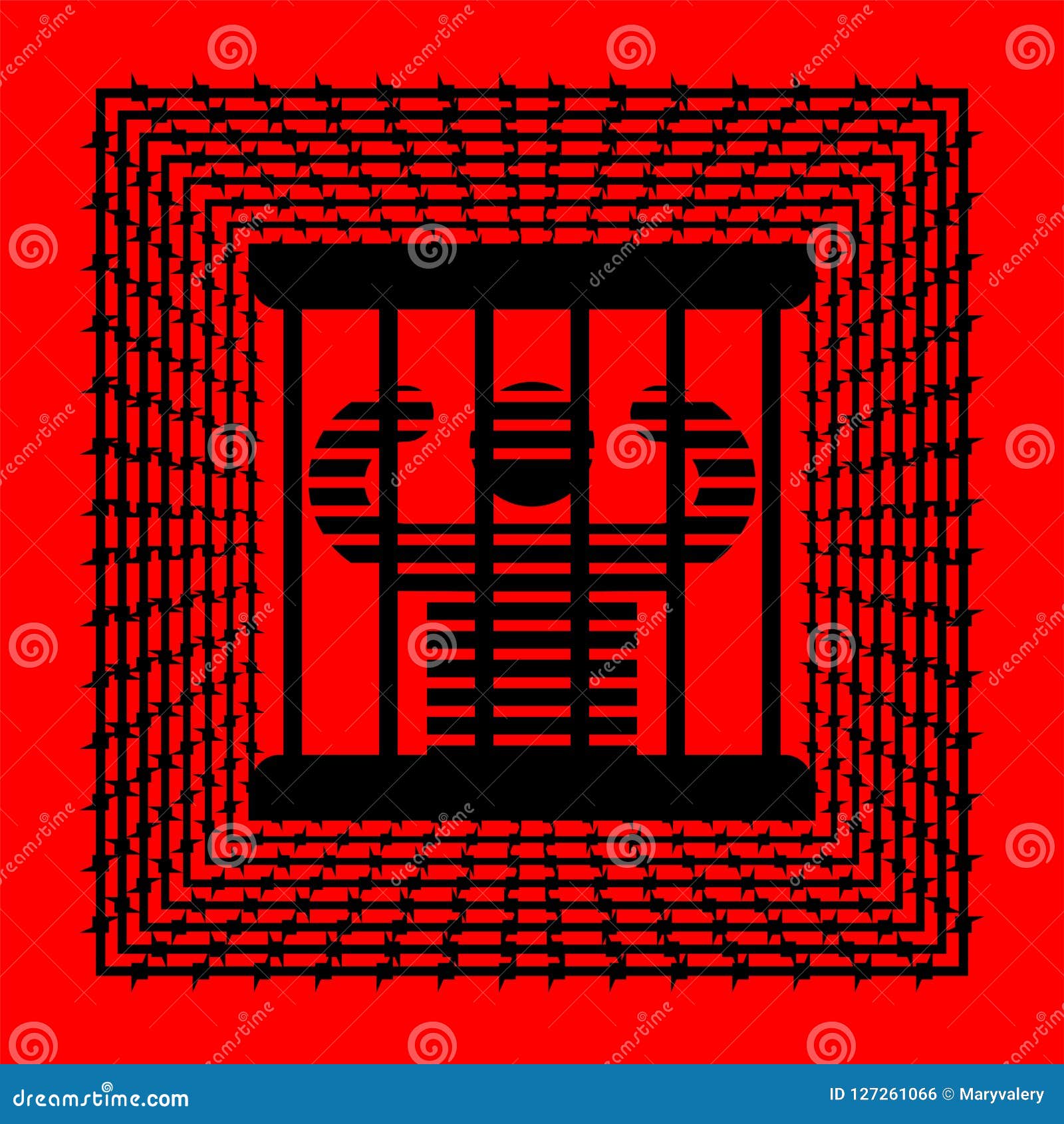 Prisoner In The Prison Robe. The Offender Is Punished.Prison Single ...