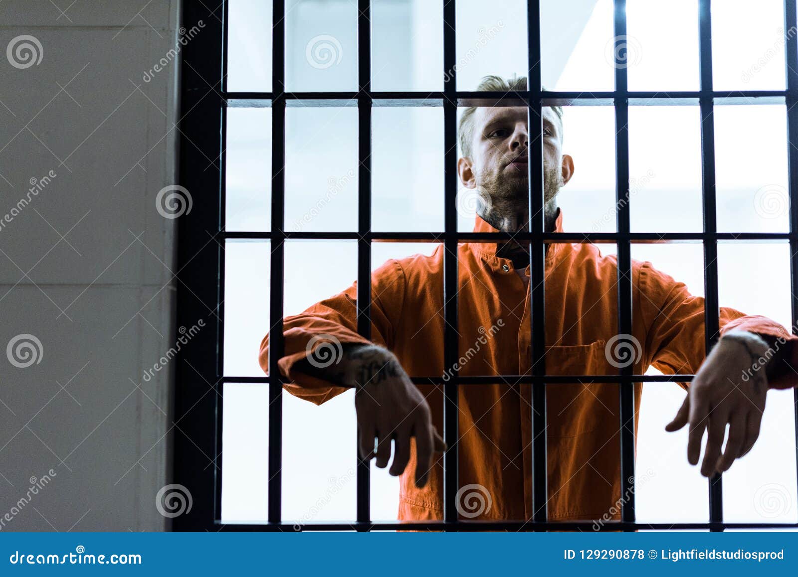 Prisoner Putting Hands between Stock Photo - Image of conclusion ...