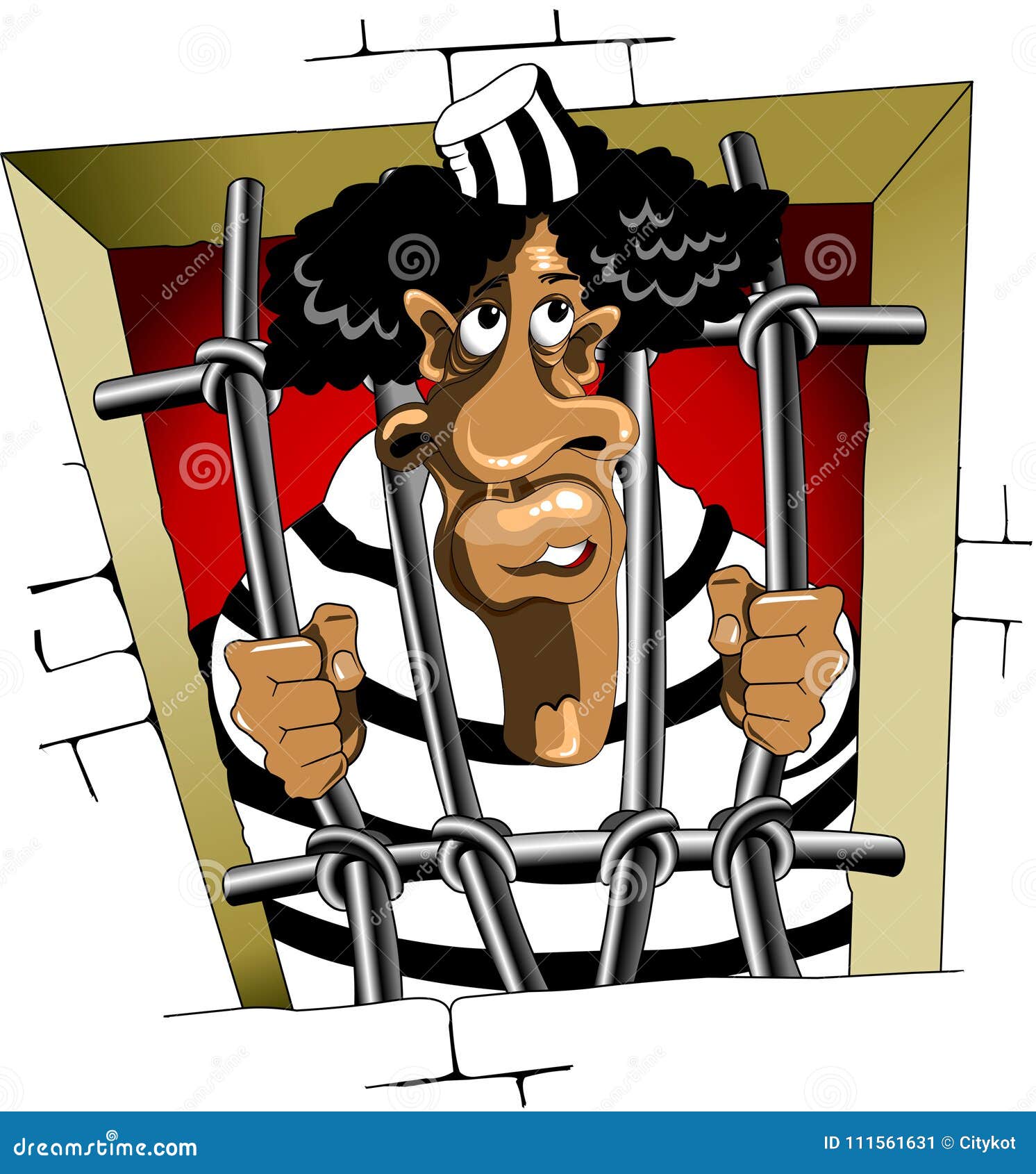 Prisoner stock illustration. Illustration of black, human - 111561631
