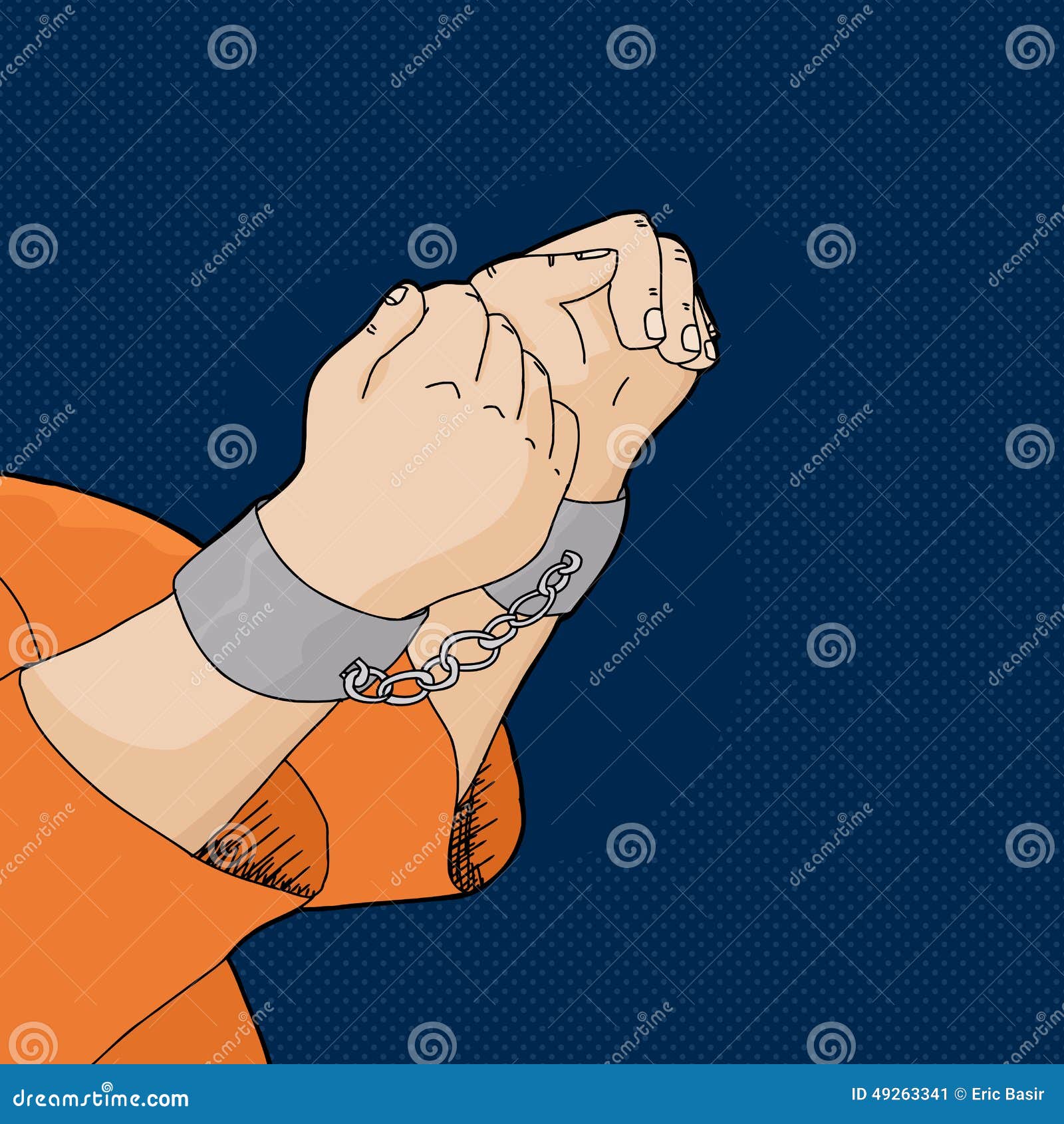 Prisoner in Shackles stock illustration. Illustration of european ...