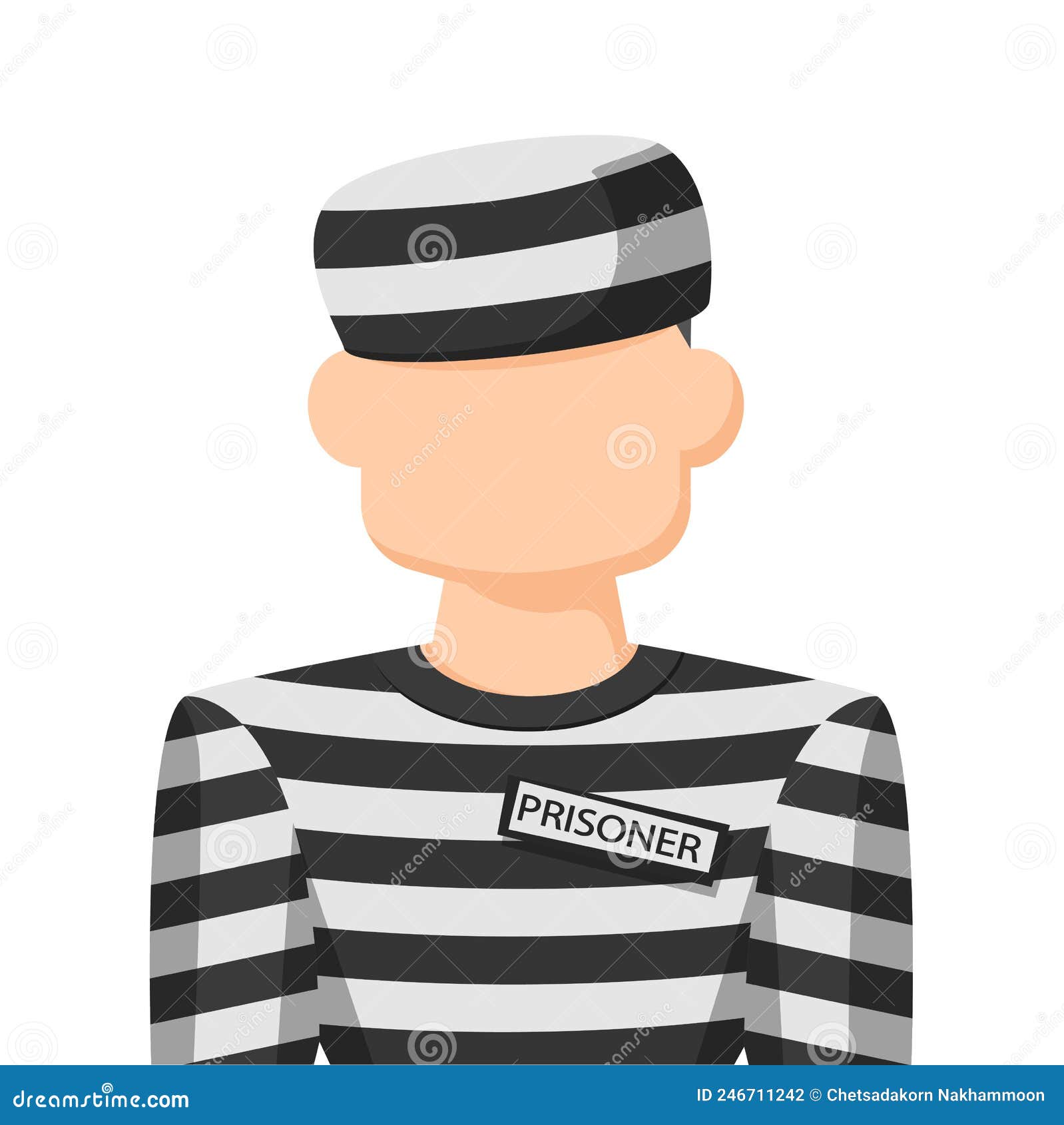 Prisoner in Simple Flat Vector Stock Vector - Illustration of arrest ...