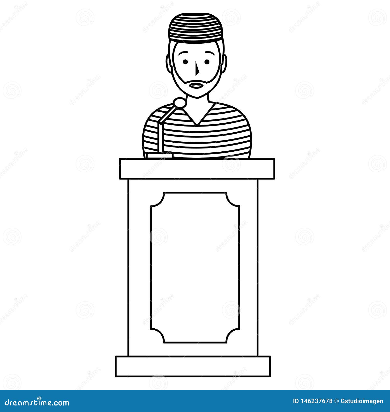 Prisoner in Stage Avatar Character Stock Illustration - Illustration of ...