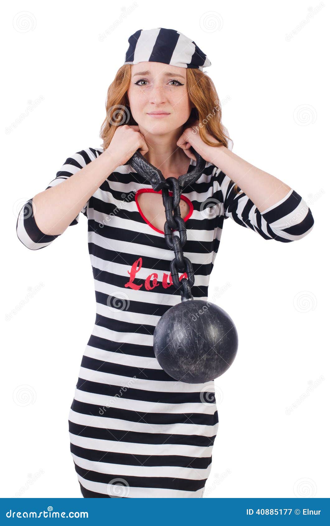 Prisoner in Striped Uniform Stock Image - Image of cuff, criminal: 40885177