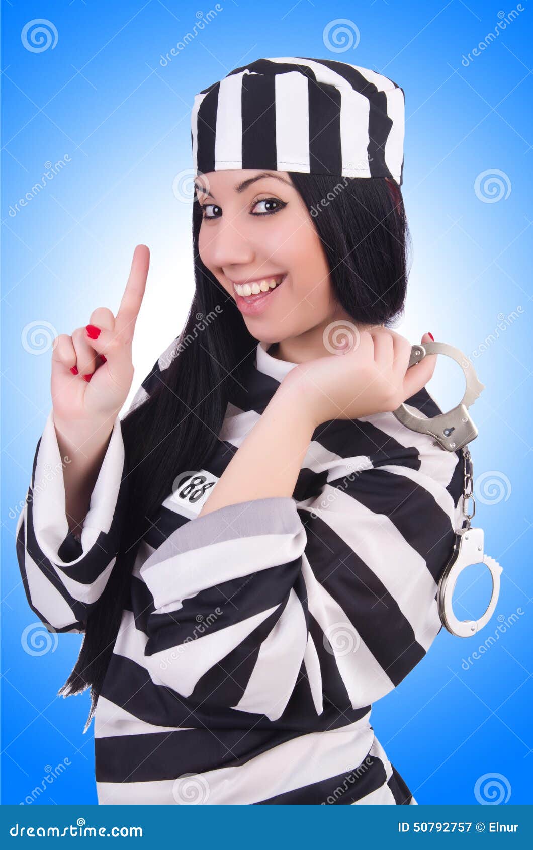 Prisoner in Striped Uniform Stock Image - Image of chain, criminal ...
