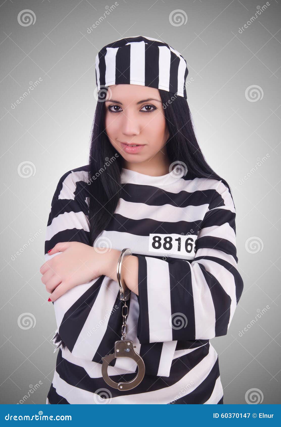 Prisoner in Striped Uniform on White Stock Image - Image of freedom ...