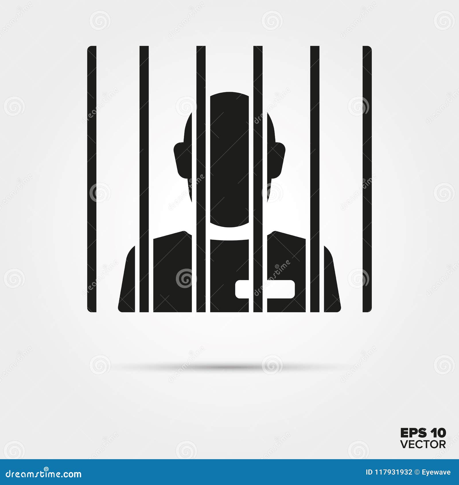 Prisoner vector icon stock vector. Illustration of prison - 117931932
