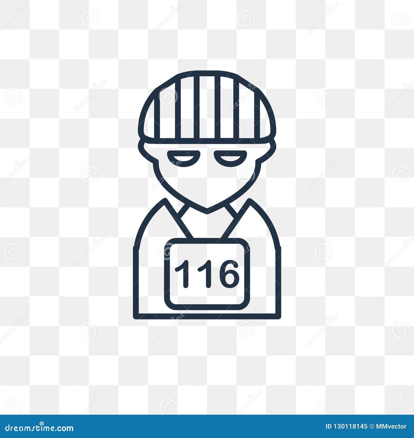 Convict Linear Icon. Modern Outline Convict Logo Concept On Whit ...