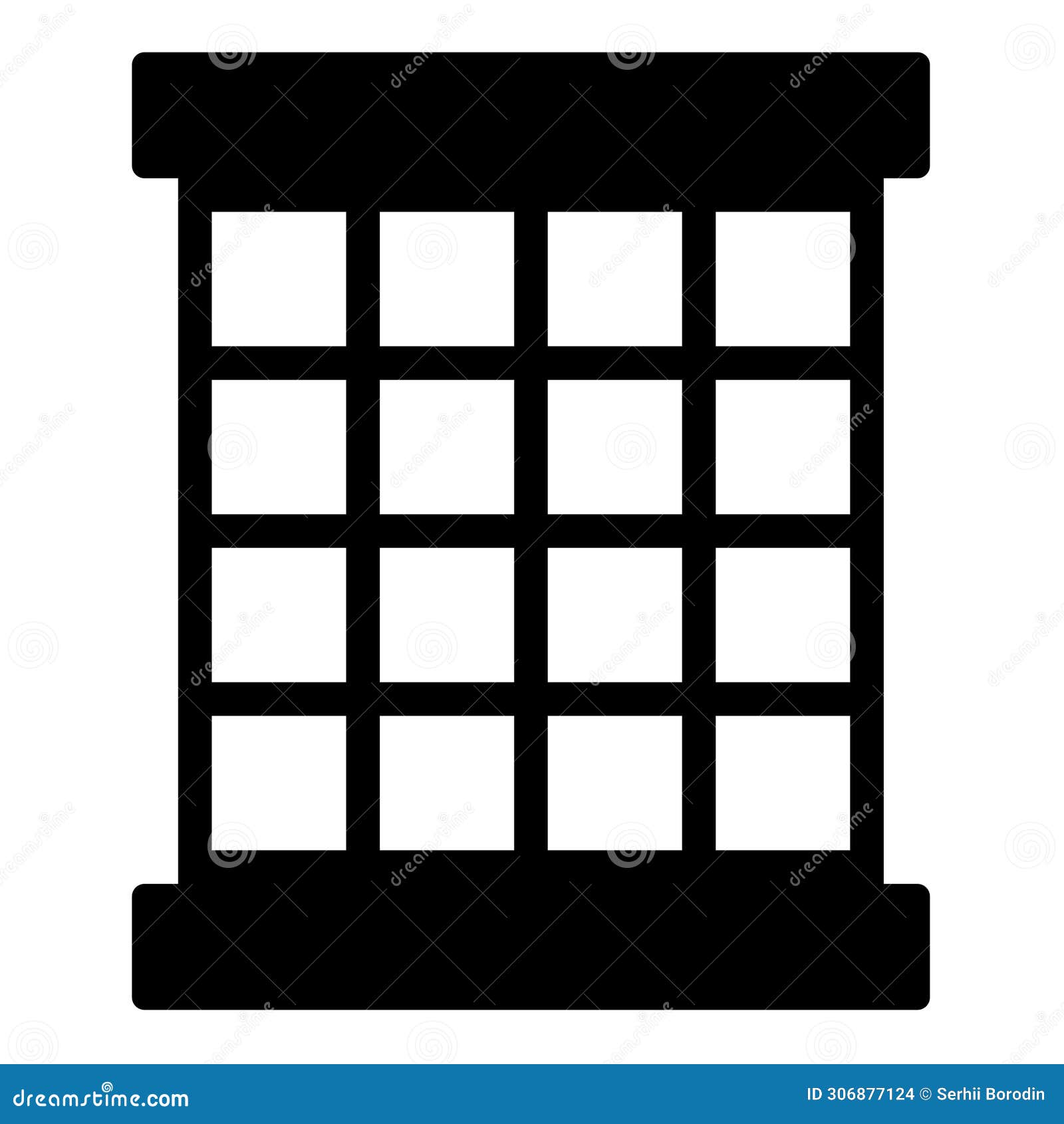 Prisoner Window Grid Grate Prison Jail Concept Icon In Circle Round ...