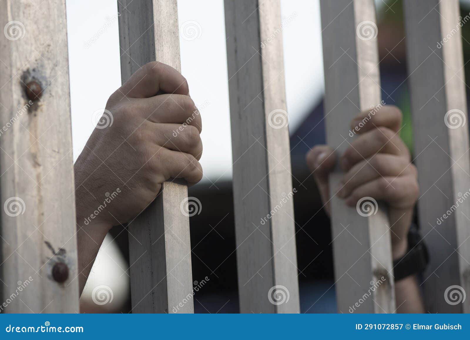 Prisoner at the Window of a Prison Cell Stock Image - Image of guard ...