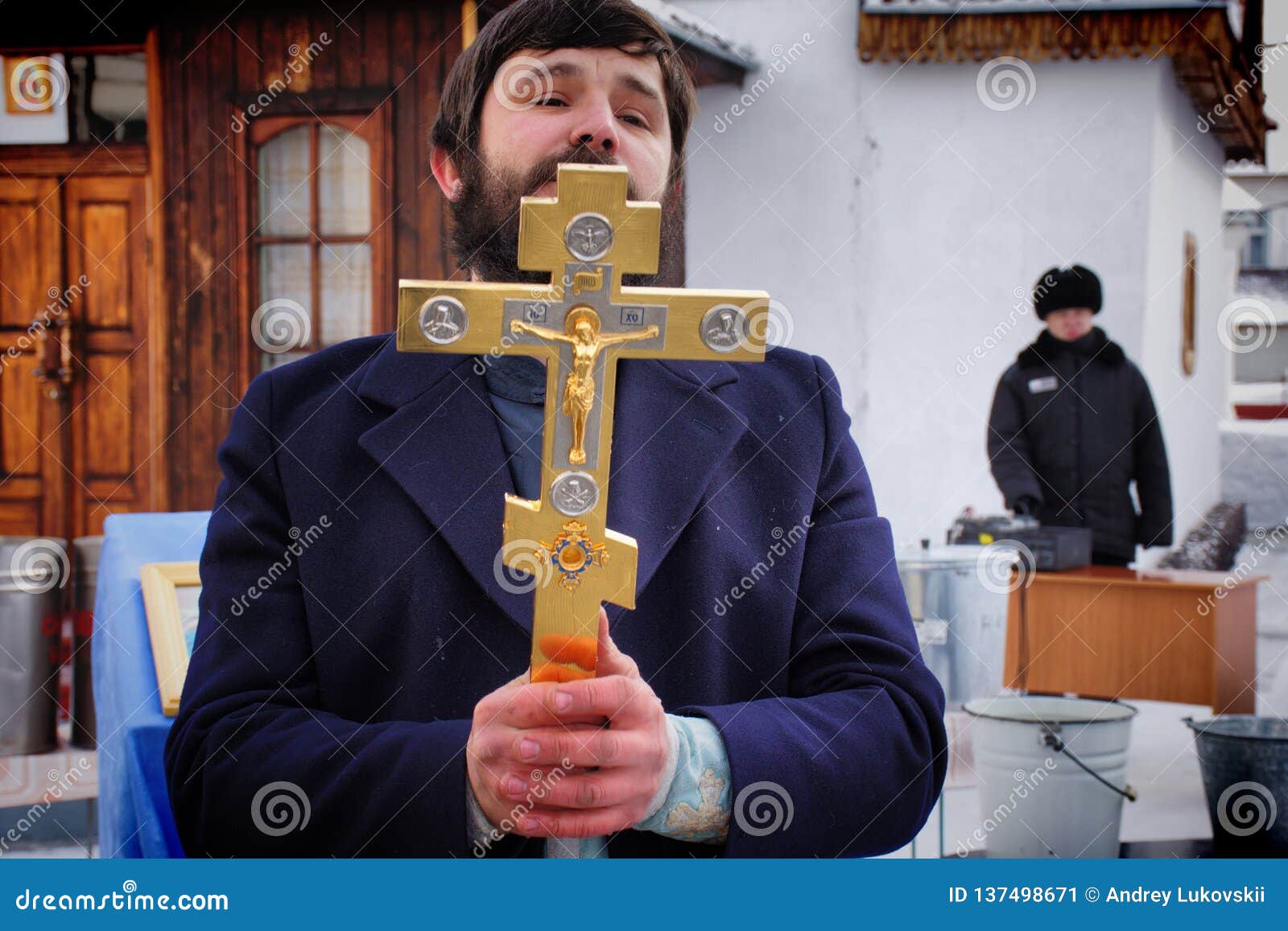 Barnaul, Russia-January 19, 2019.Prisoners in Prison Take the Rite of ...