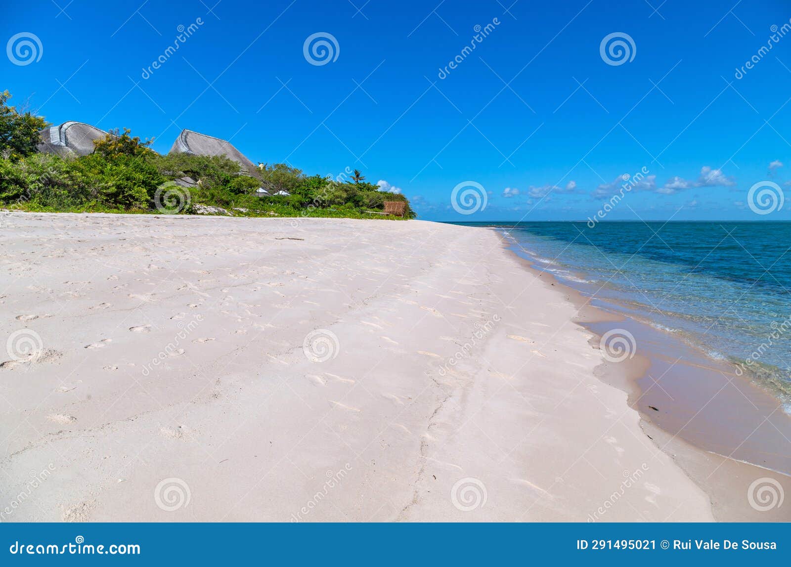 Pristine Beach in Inhaca Island Stock Image - Image of deserted ...
