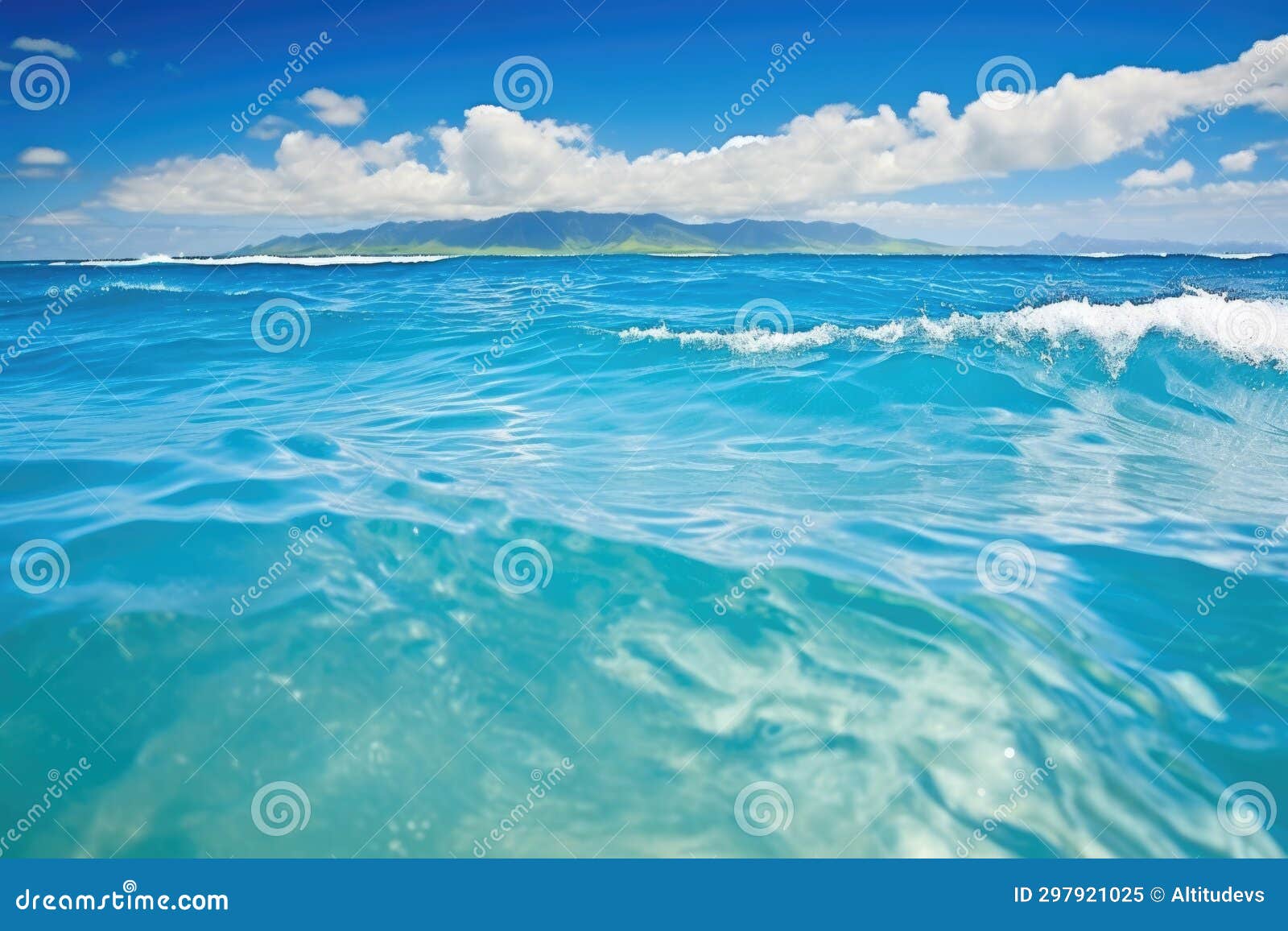 Pristine, Clear Blue Ocean Waves Stock Image - Image of tranquil ...