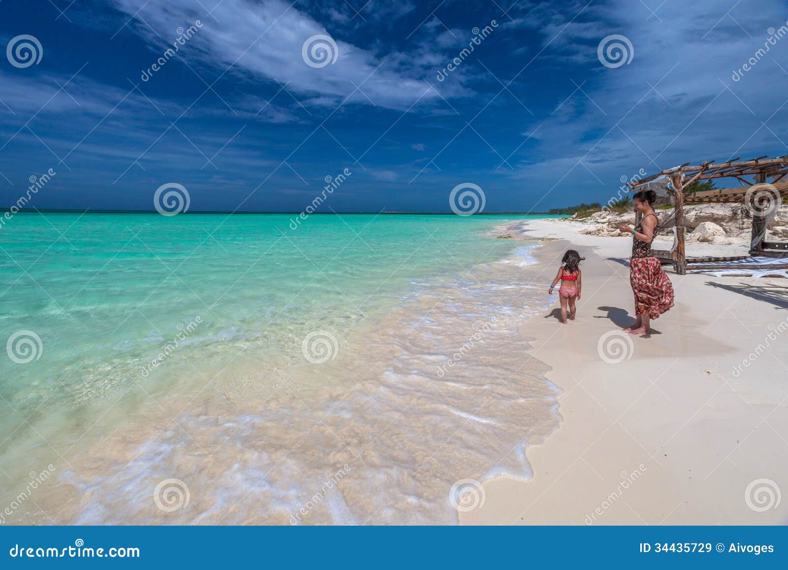 Pristine Cuban Beach in Cayo Coco Stock Image - Image of carribean ...