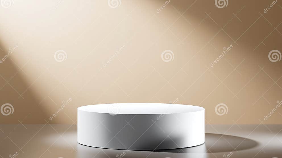 A Pristine, Cylindrical Platform, Bathed in Soft, Natural Light Stock ...