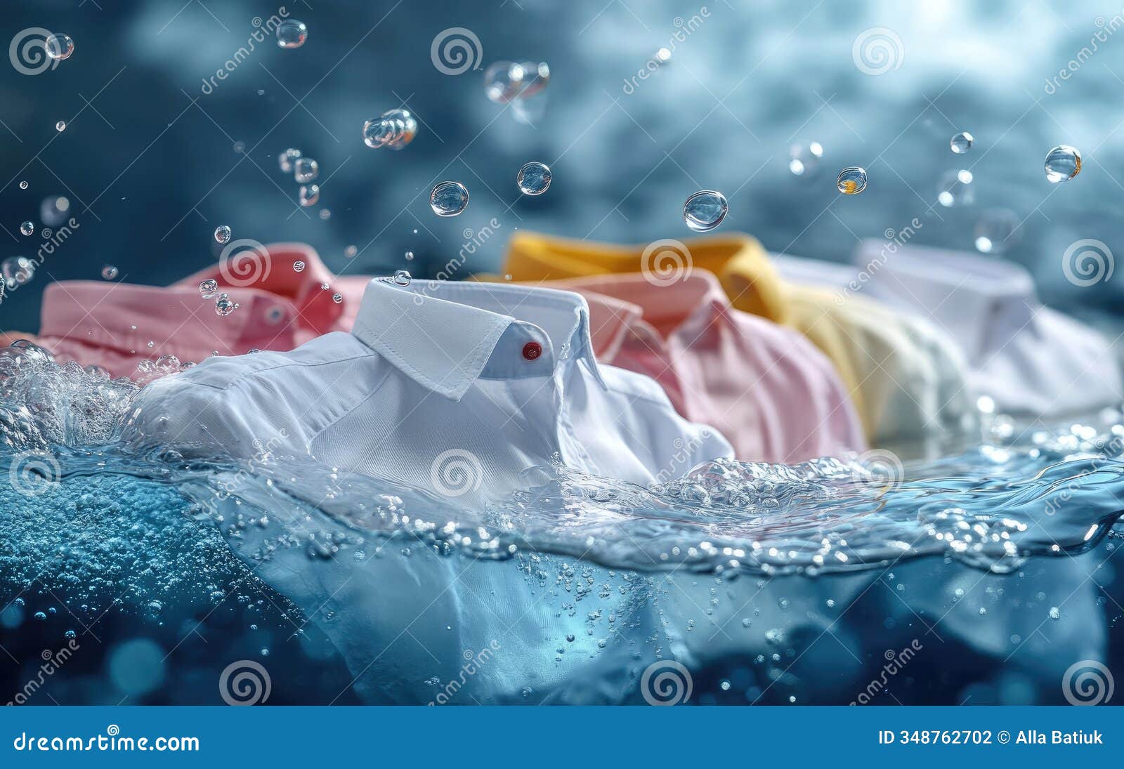 Pristine Display: Clothes Floating Gracefully in Clear Water ...