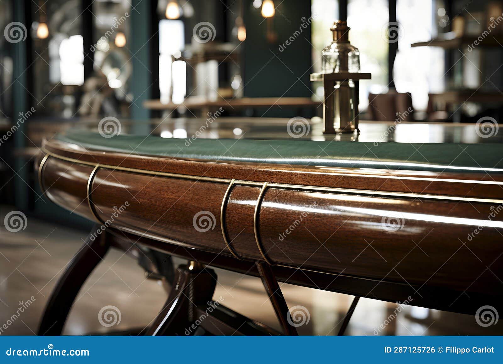 Pristine Empty Bar Counter stock photo. Image of restaurant - 287125726