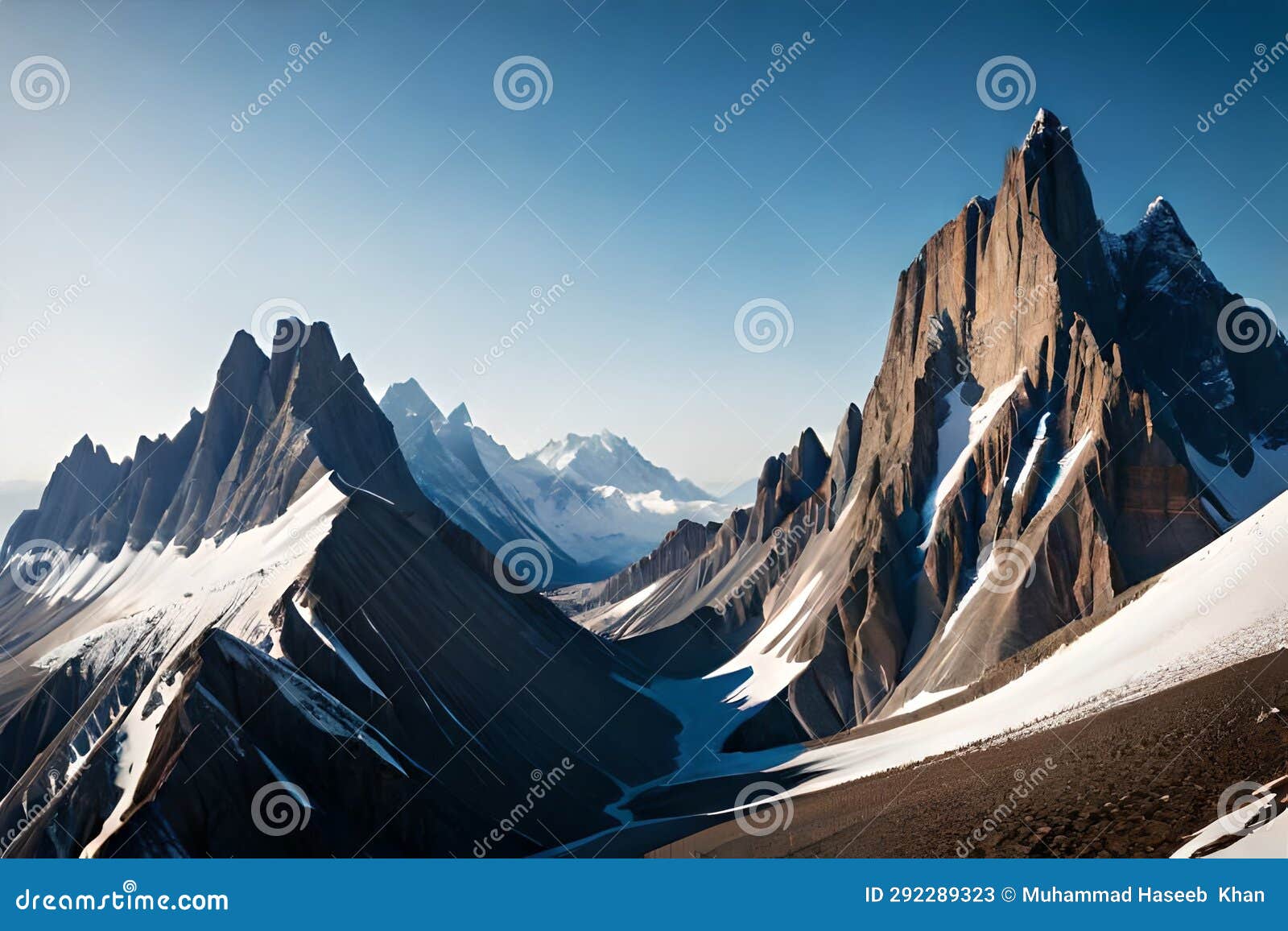 A Pristine Mountain Peak with Jagged Rock Formations, Standing Tall ...