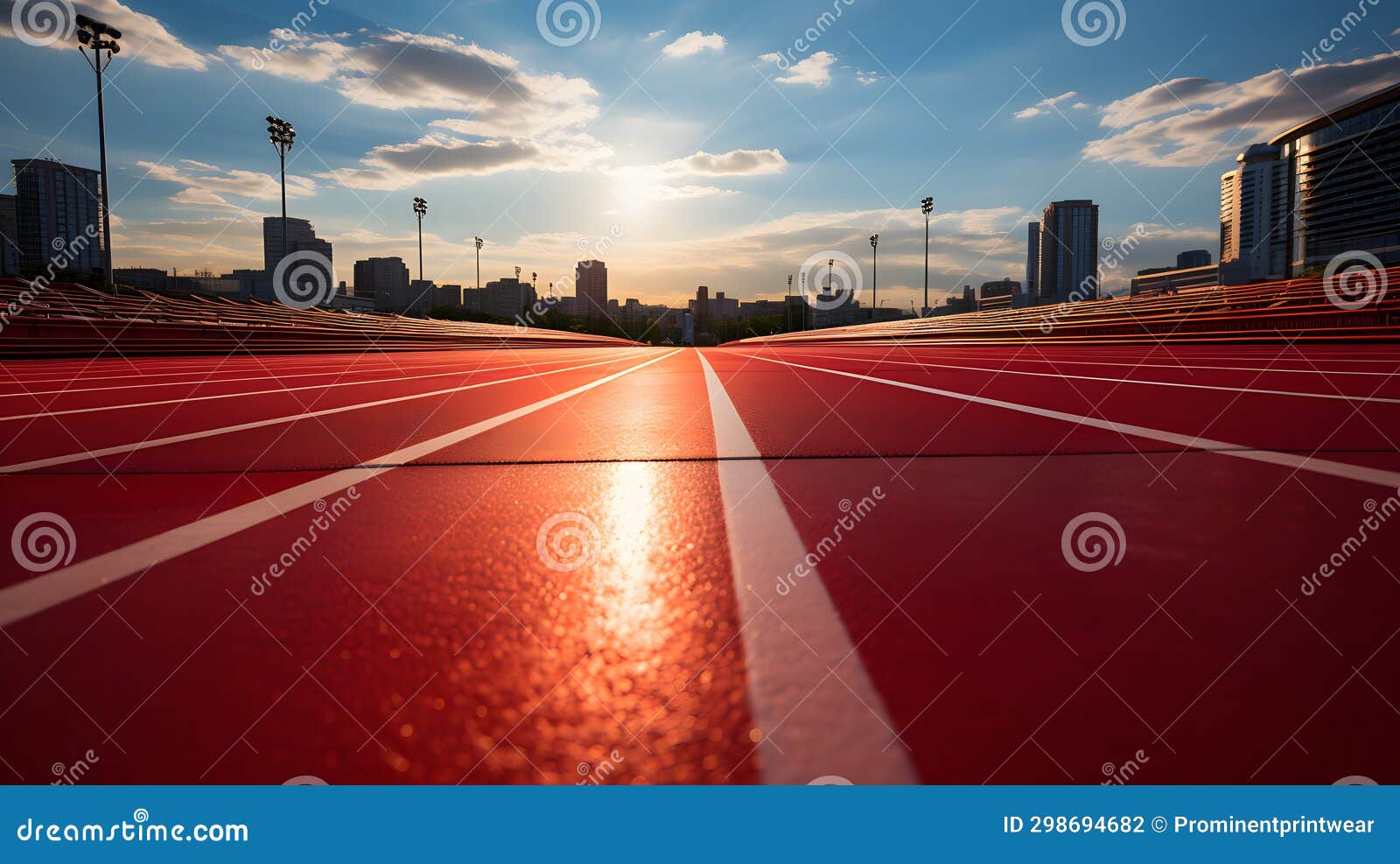 Pristine Running Track. Smooth Surface Ready for Runners Stock Photo ...