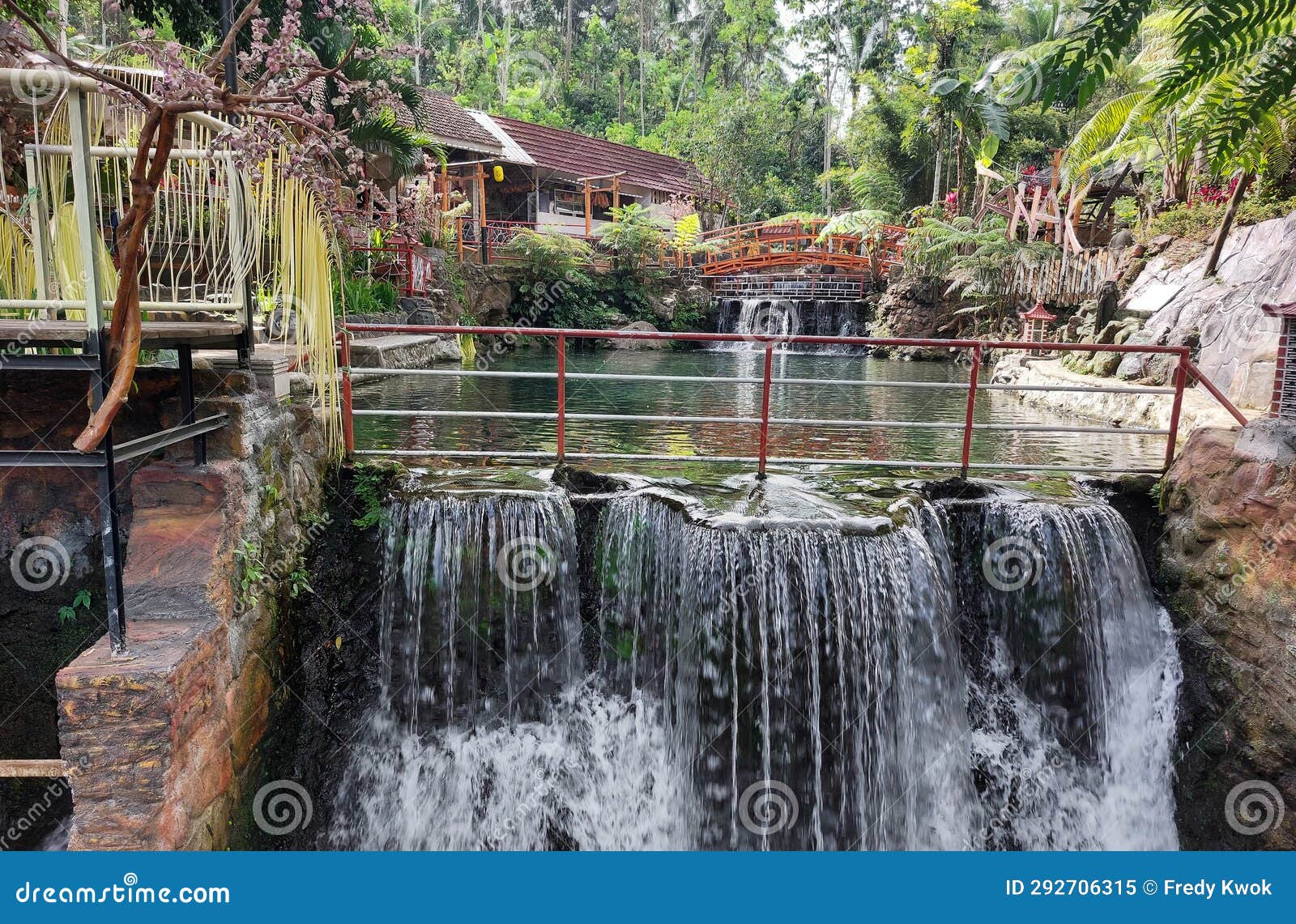 The Spring Source of Tanaka Waterfall in Indonesia Has Very Clear Water ...
