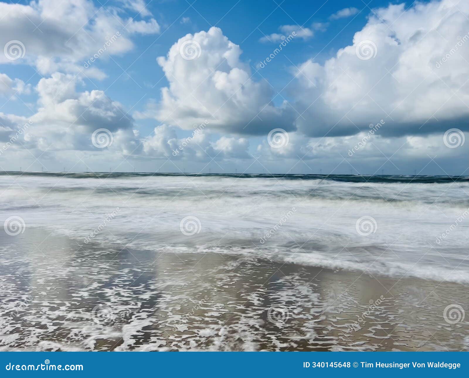 Pristine Stretch of Beach with Soft Waves Stock Photo - Image of ...